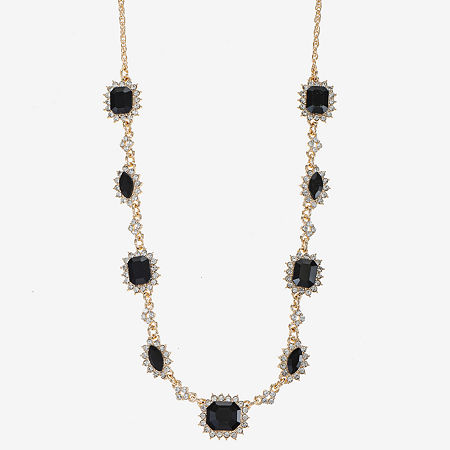 Click here for Monet Jewelry Gold Tone Womens Black 17 Inch Colla... prices