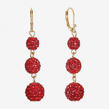 Click here for Monet Jewelry Gold Tone Linear Womens Red Glass Ro... prices