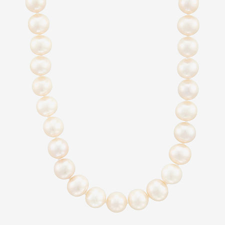 Click here for Womens White 10K Gold 18 Inch Strand Necklace  One... prices
