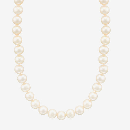 Click here for Womens White 10K Gold 18 Inch Strand Necklace  One... prices