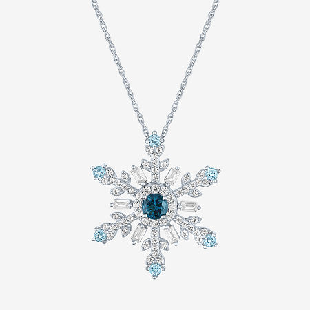 Click here for Womens Genuine Blue Topaz Sterling Silver Snowflak... prices