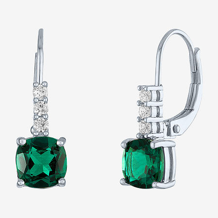 Click here for Womens Lab Created Green Emerald Sterling Silver D... prices