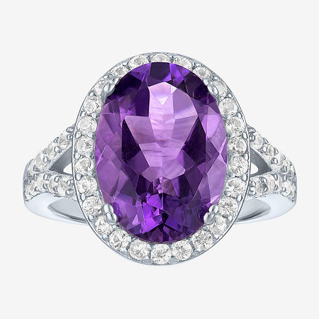 Click here for Womens Genuine Purple Amethyst Sterling Silver Ova... prices