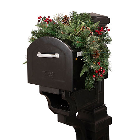 Click here for Northlight Pine Cone And Berries Mailbox Pre-Lit S... prices