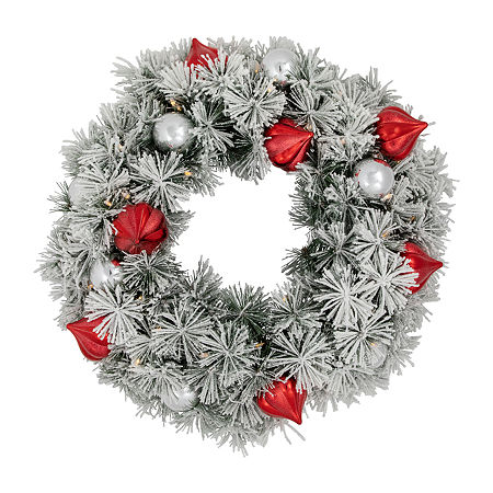 Click here for Northlight Snowy Bristle Pine Pre-Lit Wreath  One... prices