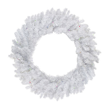 Click here for Northlight Snow White Pre-Lit Wreath  One Size  Wh... prices