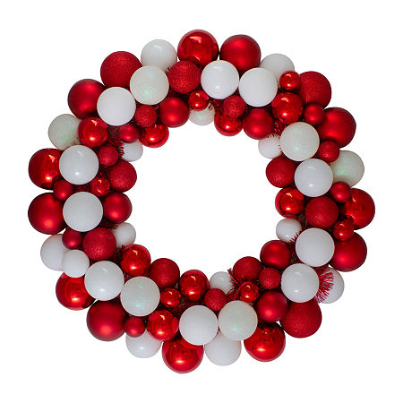 Click here for Northlight Shatterproof Ball Wreath  One Size  Red prices