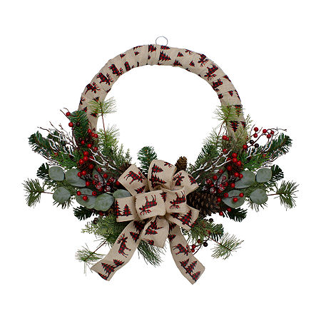 Click here for Northlight 24in Burlap Unlit Wreath  One Size  Gre... prices