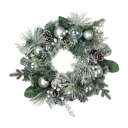 Click here for Northlight Flocked Pine Wreath  One Size  Green prices