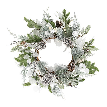 Click here for Northlight Mixed Foliage With Pine Cones Wreath  O... prices