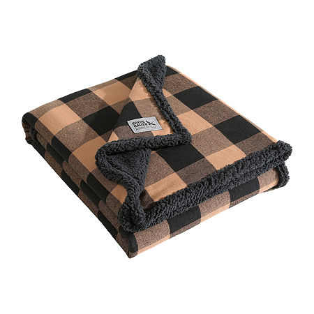 Eddie Bauer Cabin Plaid Cotton Reversible Throw