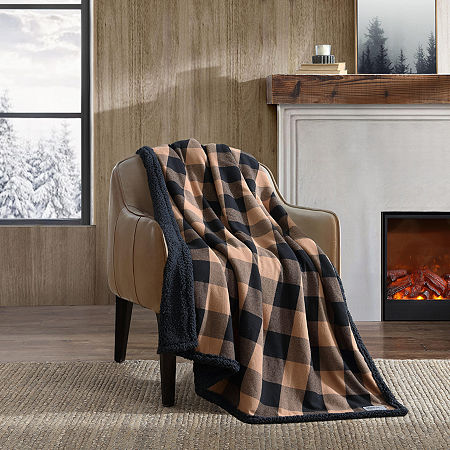 Click here for Eddie Bauer Cabin Plaid Cotton Reversible Throw prices