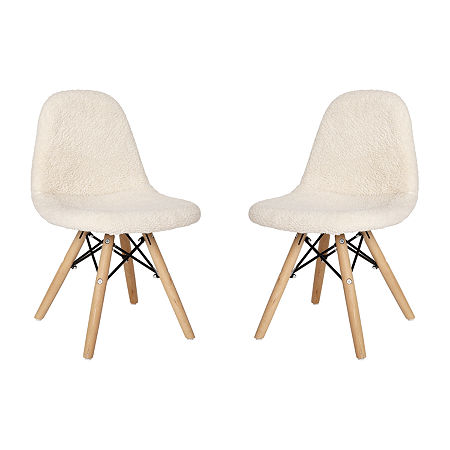 Click here for Zula Padded Sherpa Side Chair for Kids - Set of 2... prices