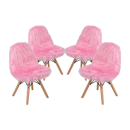 Click here for Zula Shaggy Dog Accent Chairs for Kids - Set of 4... prices
