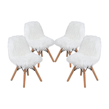 Click here for Zula Shaggy Dog Accent Chairs for Kids - Set of 4... prices