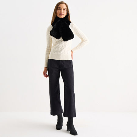 Click here for Mixit Faux Fur Muffler Wrap Scarf  One Size  Black prices