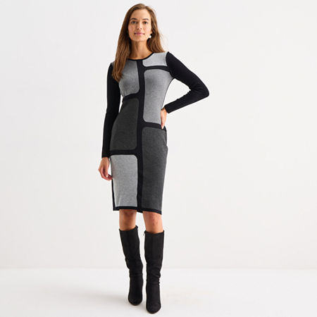 Click here for Danny & Nicole Womens Long Sleeve Sweater Dress  L... prices