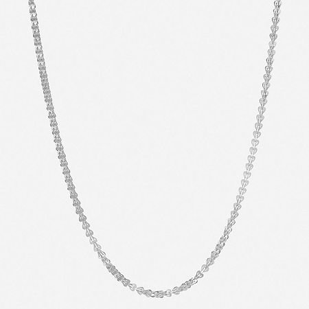Click here for Unisex Adult 10K White Gold 18 Inch Link Chain Nec... prices