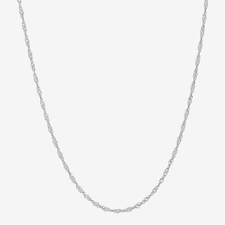 Click here for Womens 14K White Gold 18 Inch Singapore Chain Neck... prices