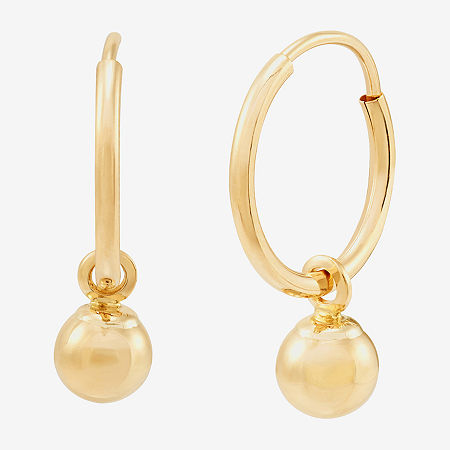 Click here for Womens 14K Gold Round Drop Earrings  One Size  Yel... prices