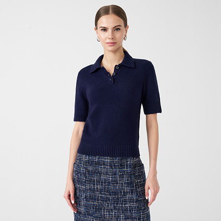 Click here for RM Rebecca Minkoff Womens Short Sleeve Polo Sweate... prices