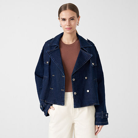 Click here for RM Rebecca Minkoff Womens Denim Lightweight Trench... prices