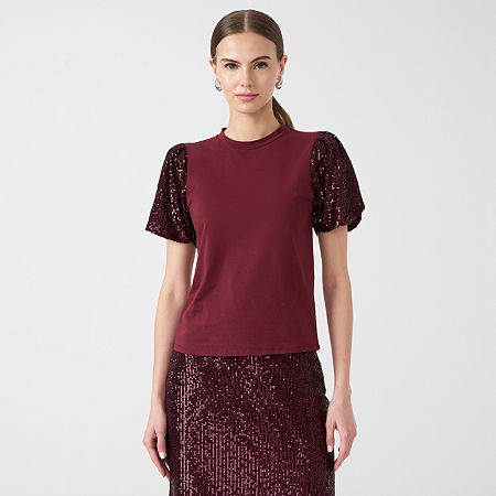 Click here for RM Rebecca Minkoff Womens Round Neck Short Sleeve... prices