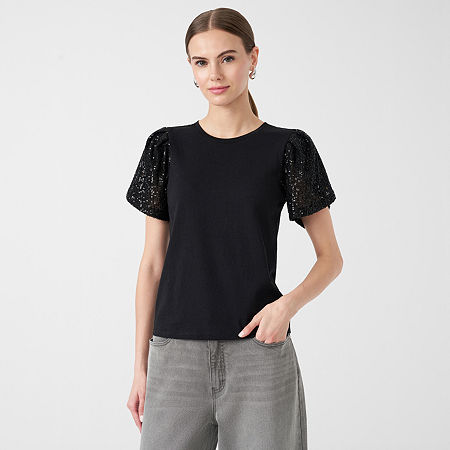 Click here for RM Rebecca Minkoff Womens Round Neck Short Sleeve... prices