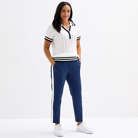Click here for St. Johns Bay Womens Tapered Pull-On Track Pant  X... prices