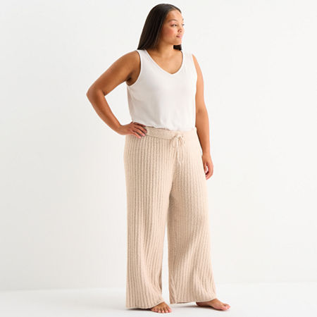 Click here for Ambrielle Womens Plus Pajama Pants  1x  Brown prices