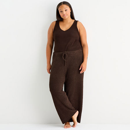 Click here for Ambrielle Womens Plus Pajama Pants  1x  Brown prices
