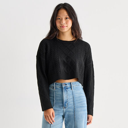 Click here for Arizona Juniors Womens Crew Neck Long Sleeve Pullo... prices