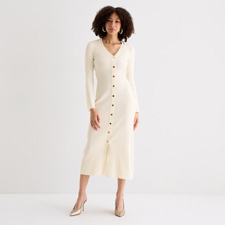 Click here for Maia Womens Long Sleeve Sweater Dress  X-small  Wh... prices