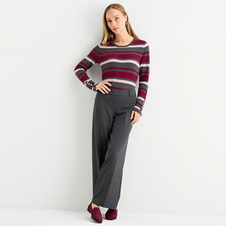 Click here for Liz Claiborne Audra Tailored Womens Wide Leg Mid R... prices