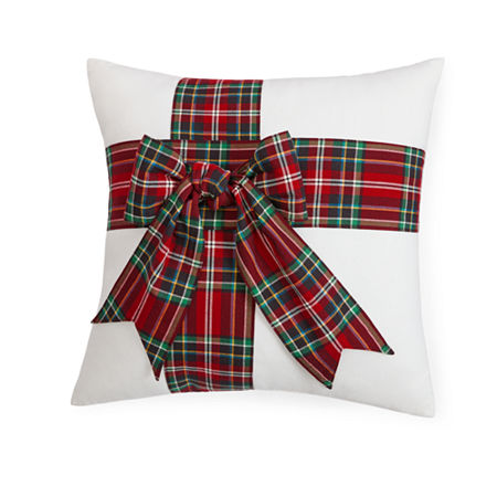 Click here for North Pole Trading Co. Plaid Bow Square Throw Pill... prices