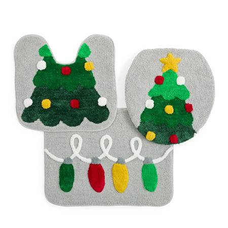 Click here for Avanti Tree 3-pc. Bath Rug Set  One Size  Gray prices
