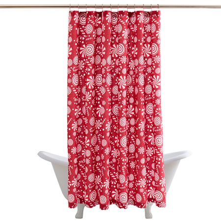 Click here for Avanti Peppermint Shower Curtain  One Size  Red prices