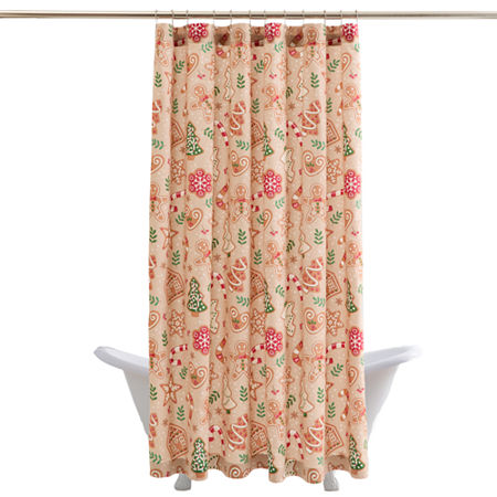 Click here for Avanti Gingerbread Shower Curtain  One Size  Brown prices