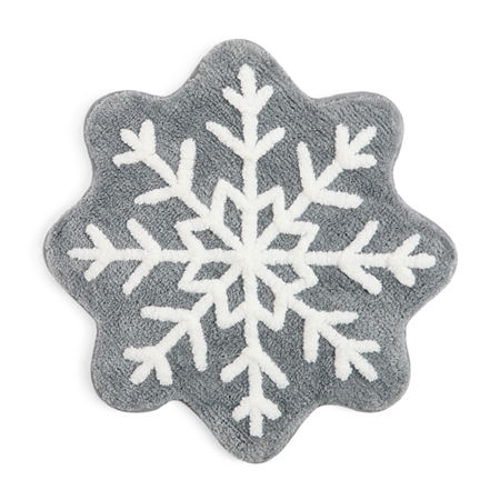 Click here for Avanti Snowflake Bath Rug  One Size  Gray prices