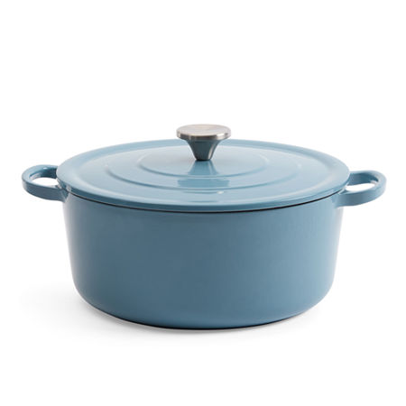 Click here for Cooks Cast Iron Dutch Oven with Lid  One Size  Blu... prices