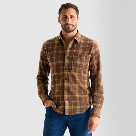 Click here for mutual weave Mens Long Sleeve Button-Down Shirt  L... prices