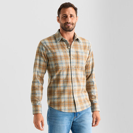Click here for mutual weave Mens Long Sleeve Button-Down Shirt  L... prices
