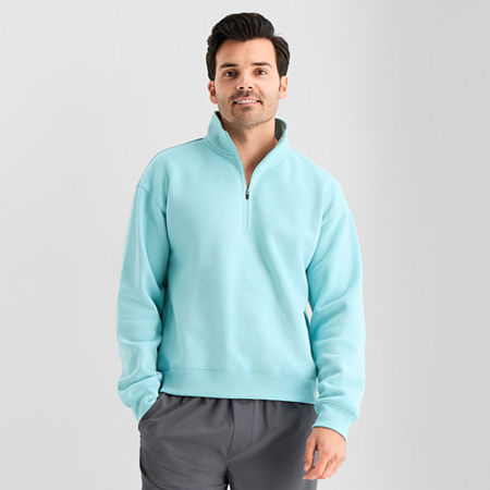 Click here for Xersion Quick Dry Cotton Blend Fleece Mens Mock Ne... prices