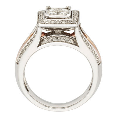 Womens 7/8 CT. T.W. Genuine White Diamond 14K Gold Bridal Set