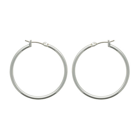 Click here for Bold Elements Thin Womens 35mm Hoop Earrings  One... prices