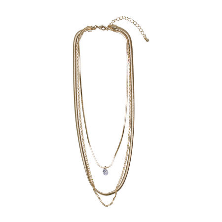 Click here for Bold Elements Silver Tone Three Row Womens 15 Inch... prices