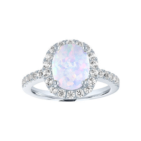 Click here for Womens Lab Created White Opal Sterling Silver Cock... prices