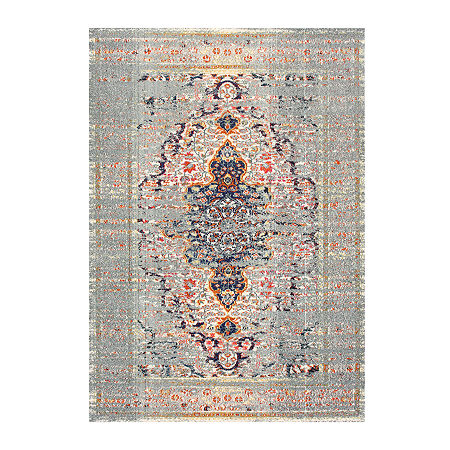 nuLoom Casablanca Distressed Persian Sarita 53 x 77 Area Rug - Gray