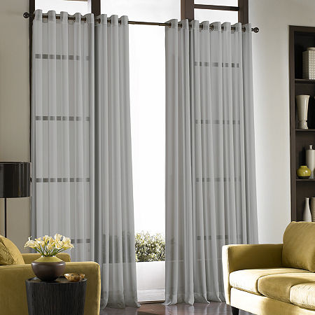 Click here for CHF Soho Voile Grommet Top Sheer Single Curtain Pa... prices
