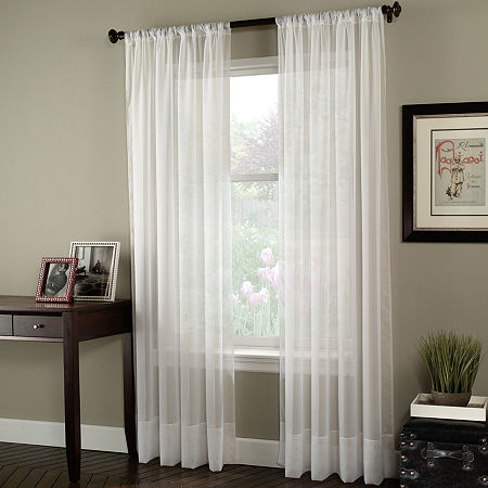 Click here for CHF Soho Voile Rod Pocket Sheer Single Curtain Pan... prices